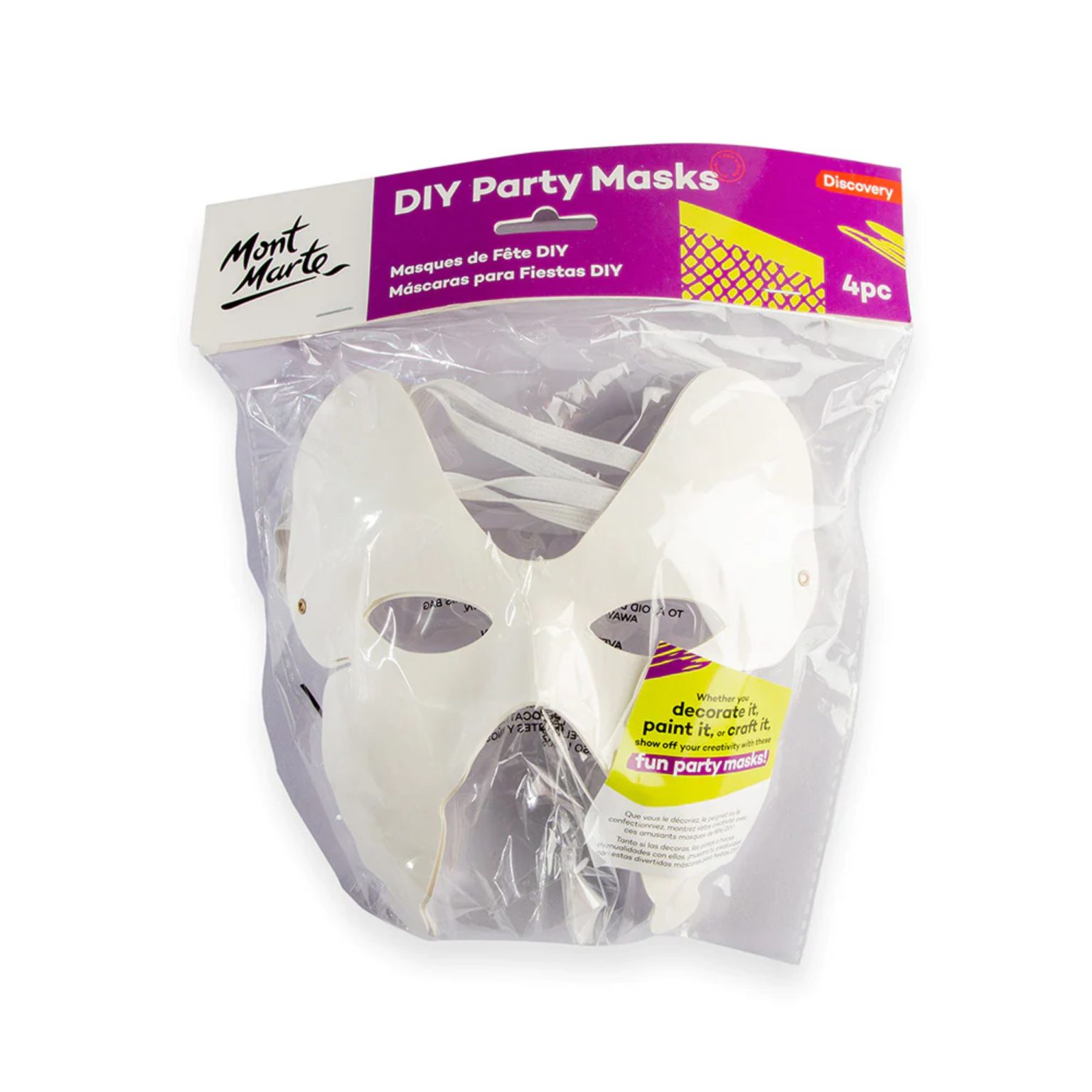 Mont Marte DIY Party Masks Discovery 4pc – Butterfly – Jimnettes Superstore